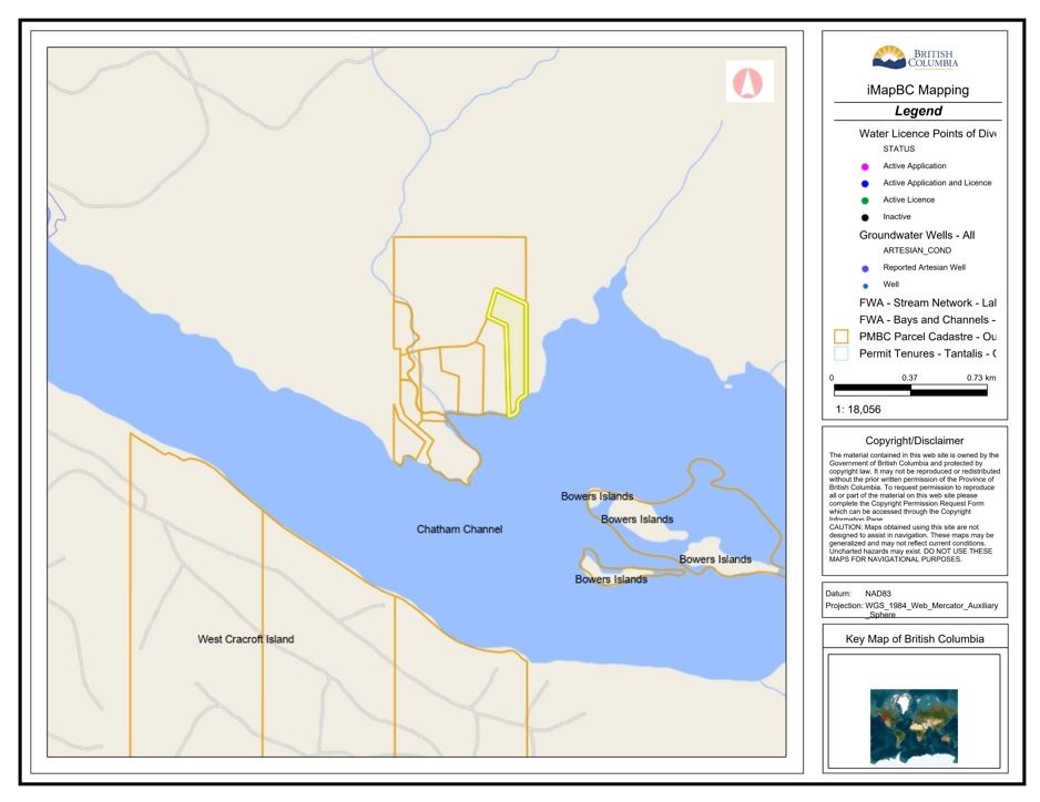 Chatham Channel SL F - More Maps | BC Oceanfront Real Estate